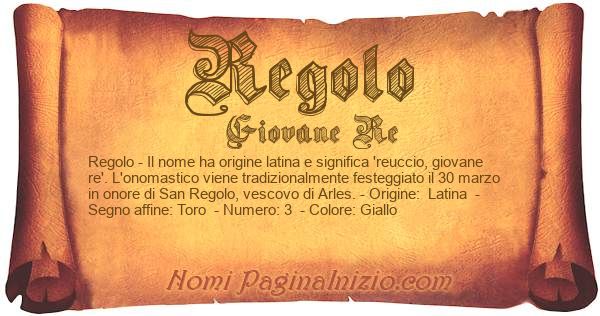 Regolo: significato del nome, curiosità, onomastico Regolo: significato del nome, curiosità, onomastico